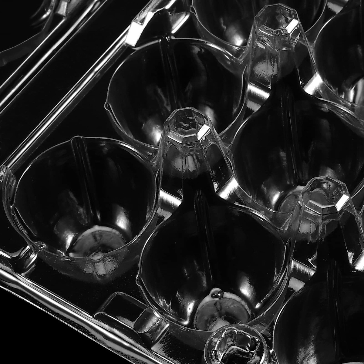 MANCHAP 150 Pack 12 Grids Plastic Quail Egg Carton Bulk, Clear Quail Eggs Carton Holders, Small Trays Stackable Storage Dispenser Case for Small Quail Eggs, Pigeon Eggs, Clear