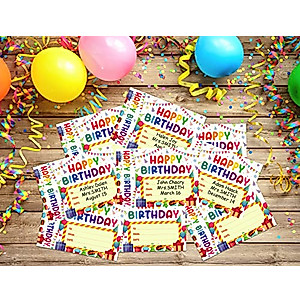 FaCraft 36PCS Happy Birthday Cupcakes Bookmark Awards,Birthday Bookmark Certificates for Students from Teacher,Birthday Awards Gifts for Kids Classroom Kindergarten Back to School Teacher Supplies