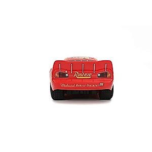 Jada Toys Pixar Cars 1:24 Lightning McQueen RC Remote Control Car 2.4 GHz Red Toys for Kids