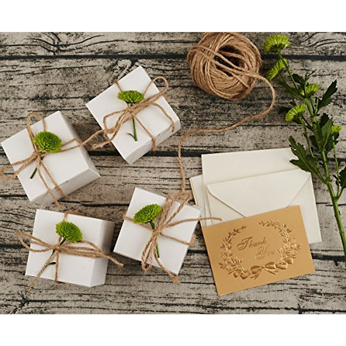 MESHA 3x3x3'' Cardboard Gift Boxes with Lids, Small for Bridesmaid/ Groomsmen Gifts, Cupcakes, Crafting, Party/ Wedding Favor, Bridal/Baby Shower, White 100 Pack