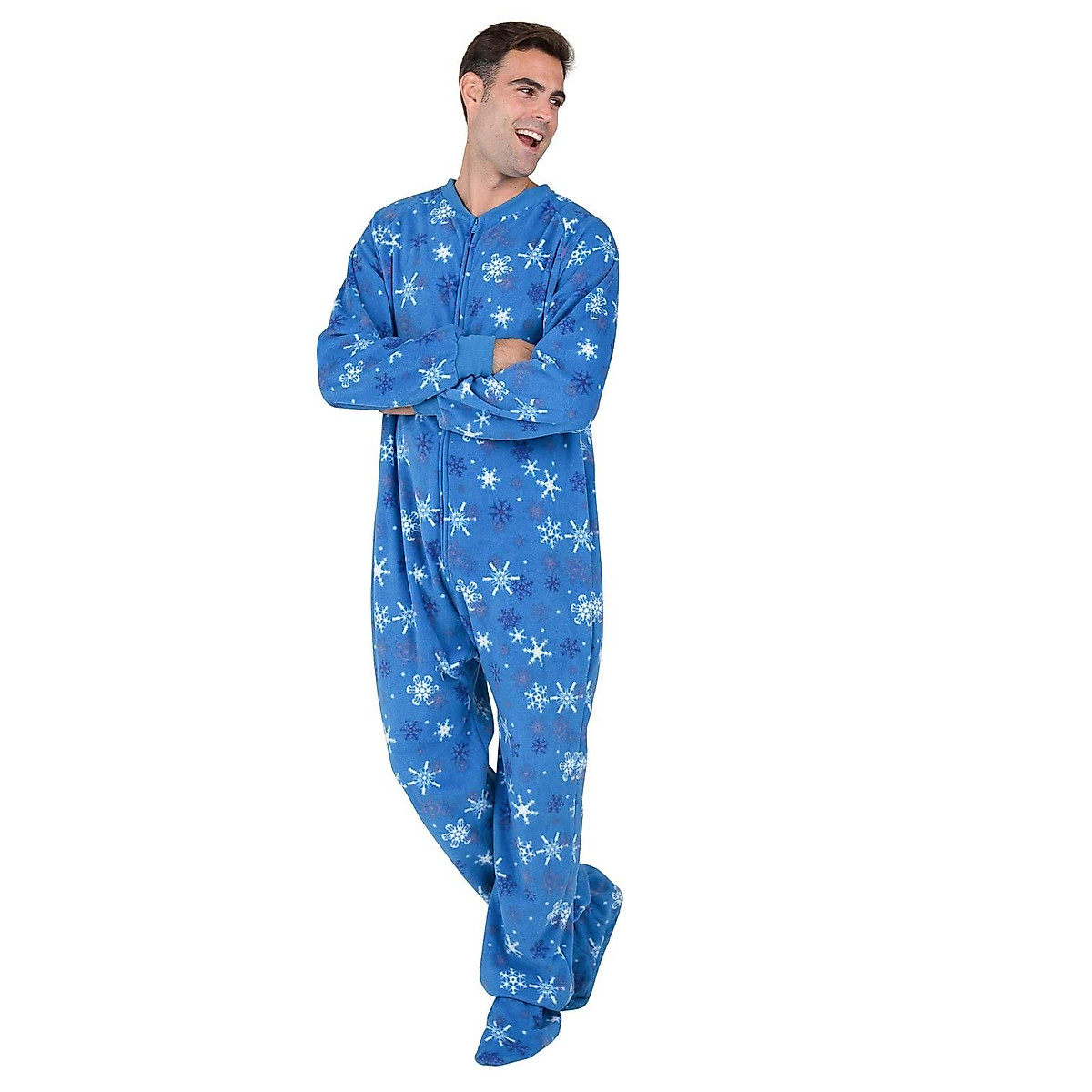 Footed Pajamas - Its A Snow Day Adult Fleece One Piece - Adult - XSmall (Fits 5'2-5'4")