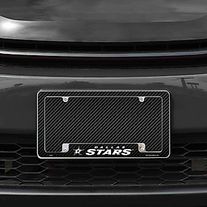 Rico Industries NHL Dallas Stars Black 12" x 6" Chrome All Over Automotive License Plate Frame for Car/Truck/SUV