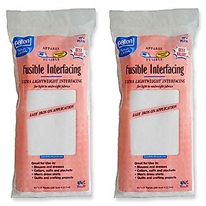 Pellon 15 inches x 3 yards White Fusible Interfacing, 2 Pack