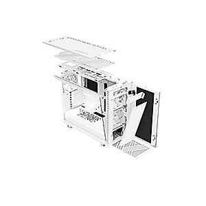 Fractal Design Define 7 White Brushed Aluminum/Steel E-ATX Silent Modular Tempered Glass Window Mid Tower Computer Case