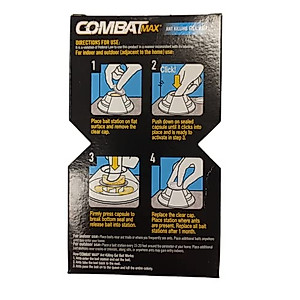 Combat Max Ant Killing Gel Bait Station, Indoor and Outdoor Use, 8 Count