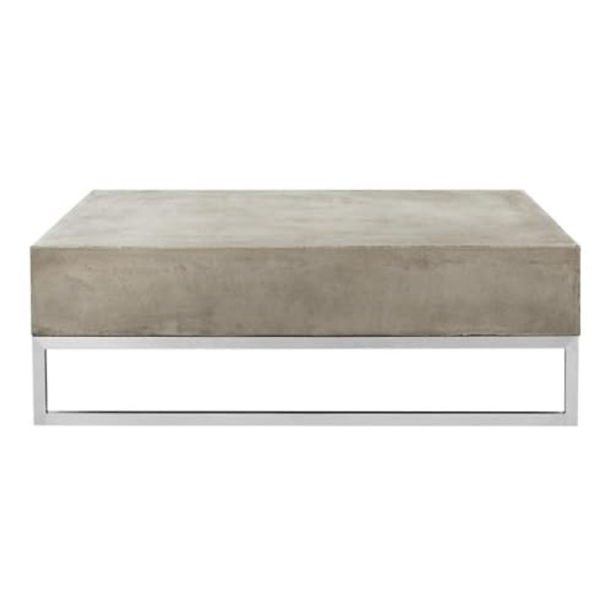 SAFAVIEH Outdoor Collection Eartha Modern Dark Grey Concrete Coffee Table (Fully Assembled)