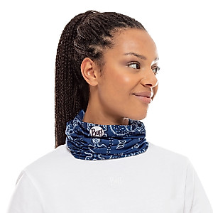 BUFF CoolNet UV XL Neck Gaiter, UPF 50 Sun Protection, Breathable, Cooling Bandana, Versatile, Quick Dry Face Mask, Santana Navy, X-Large