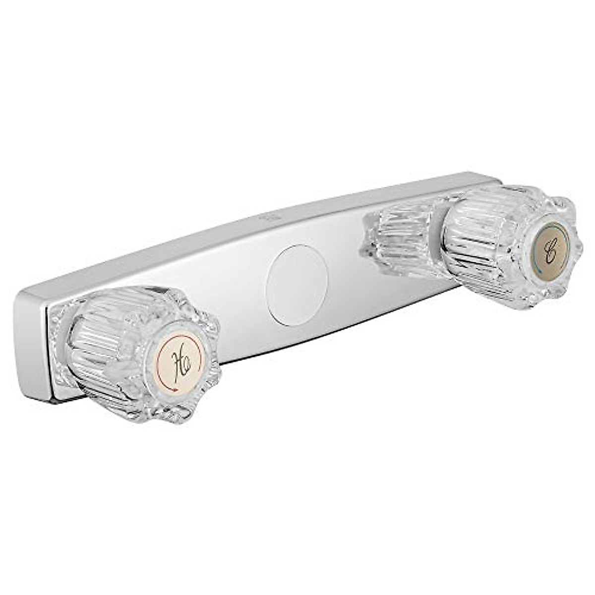 Dura Faucet Economical Shower Faucet with Classic Clear Acrylic Knobs (Chrome Polished)