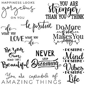 Ctosree 9 Pcs Vinyl Wall Stickers Inspirational Saying Wall Decals Motivational Saying Wall Stickers and Murals Large Removable Quote Stickers Positive Lettering Word Home Decal for Office School Dorm