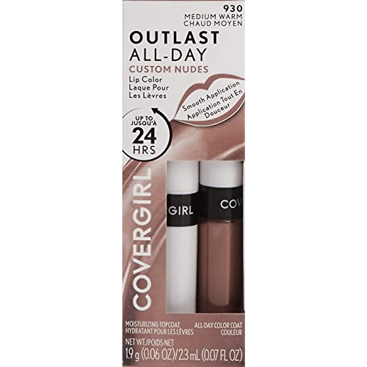COVERGIRL Outlast All-Day Lip Color Custom Nudes, Deep Cool , 2 Piece Set