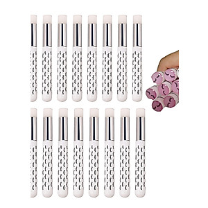 20 Pieces White Lash Cleansing Brush + 2 Lash Wands Tubes Eyelash Cleaning Brushes Peel Off Blackhead Brush Nose Pore Cleaning Brush Lash Shampoo Brushes