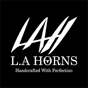 L.A Horns Set of 4 Viking Drinking Horn Shot Glasses (4oz) | 100% Authentic Drinking Horn Shot Glasses For Vodka, Tequila, Rum & More