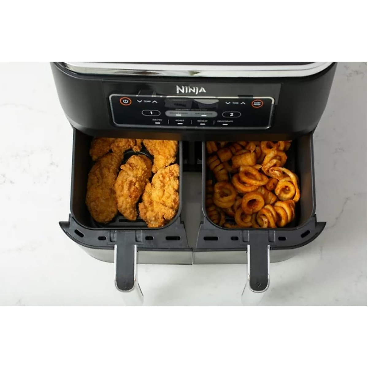 Ninja Foodi 4-in-1 8-Quart. 2-Basket Air Fryer with DualZone Technology- Air Fry, Roast, and More