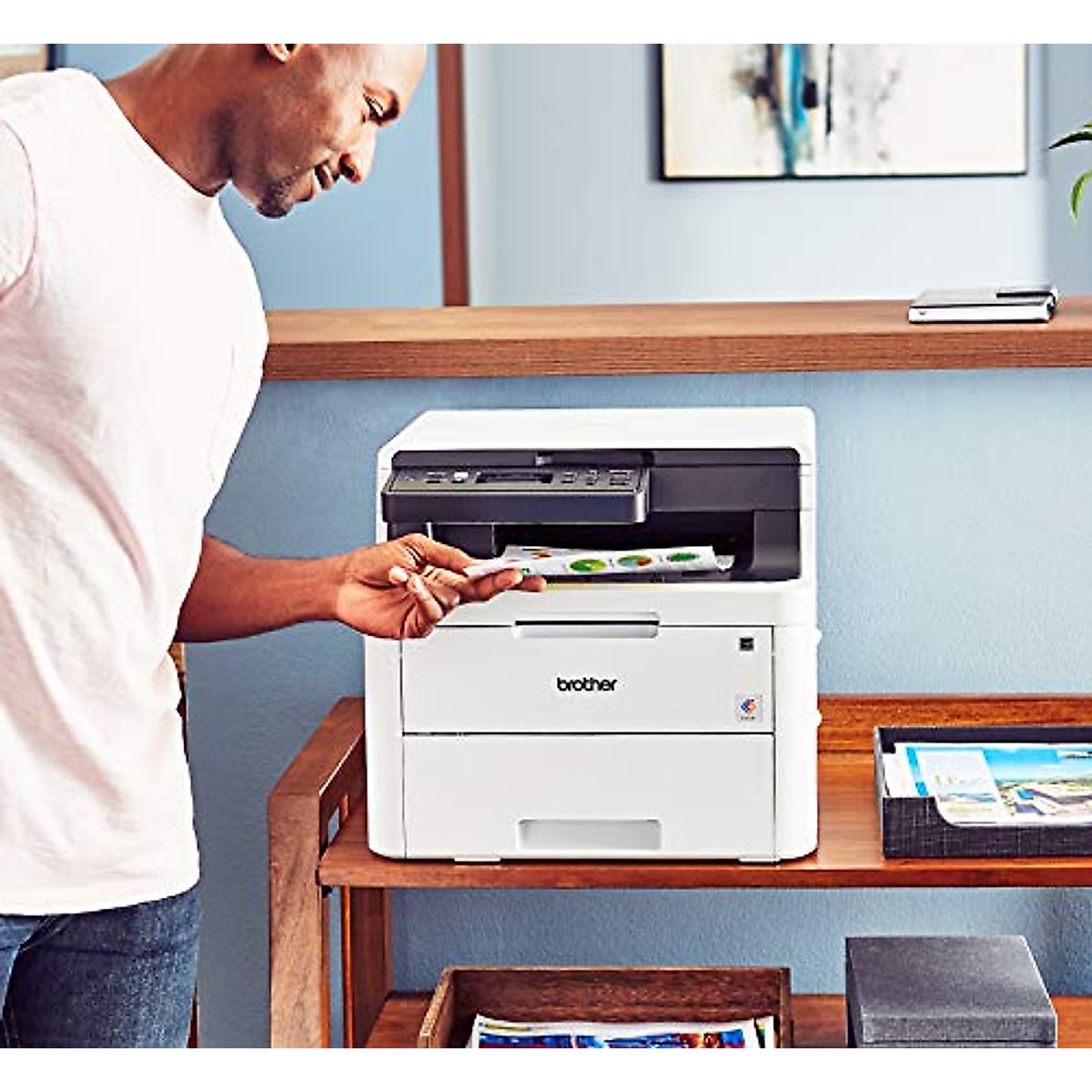 Brother HL-L3290CDW Compact Digital Color Printer Providing Laser Printer Quality Results with Convenient Flatbed Copy & Scan, Wireless and Duplex Printing, Amazon Dash Replenishment Ready