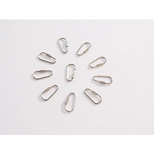 Bonka Bird Toys Pear Links Nickle Plated Bird/Parrot Toy Parts 12 Pieces 1 1/8"