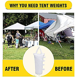 MOPHOEXII Canopy Weights Bag Leg Weight for Pop up Canopy Tent, Sand Bags for Patio Umbrella Instant Outdoor Sun Shelter,4pcs-Pack