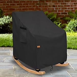 UNARK Outdoor Rocking Chair Covers 2 Pack,Waterproof Heavy Duty Outdoor Chair Covers,Swivel Chair Cover,Outdoor Swivel Rocker Chair Covers ,Outdoor Rocker Covers Waterproof (28W x 33D x 39H Inch)Black