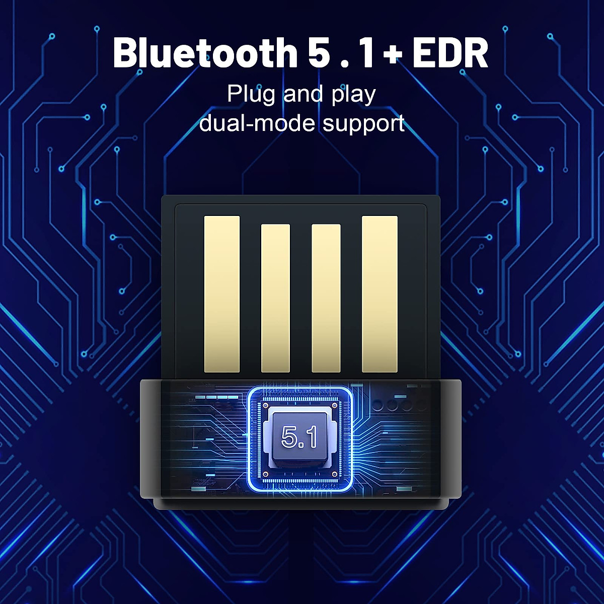 Bluetooth Adapter for PC,Mini Bluetooth Receiver 5.1,Bluetooth Dongle,Support Win11/10/8.1/8/7,for Bluetooth Headset/Keyboard/Mouse/Speaker/Mobile Phone/Computers/Game Controller