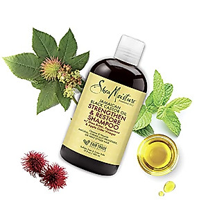 Sheamoisture Strengthen and Restore Shampoo for Damaged Hair 100% Pure Jamaican Black Castor Oil Cleanse and Nourish 13 oz