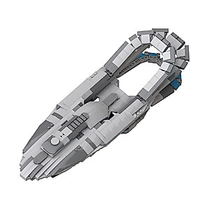757 Pieces USS Orville ECV-197 Spaceship Building Blocks; The Orville Model Planetary Union Cruiser Building Set, Spacecraft USS Orville Ship Building Kit, Educational Learning Construction Toys Set