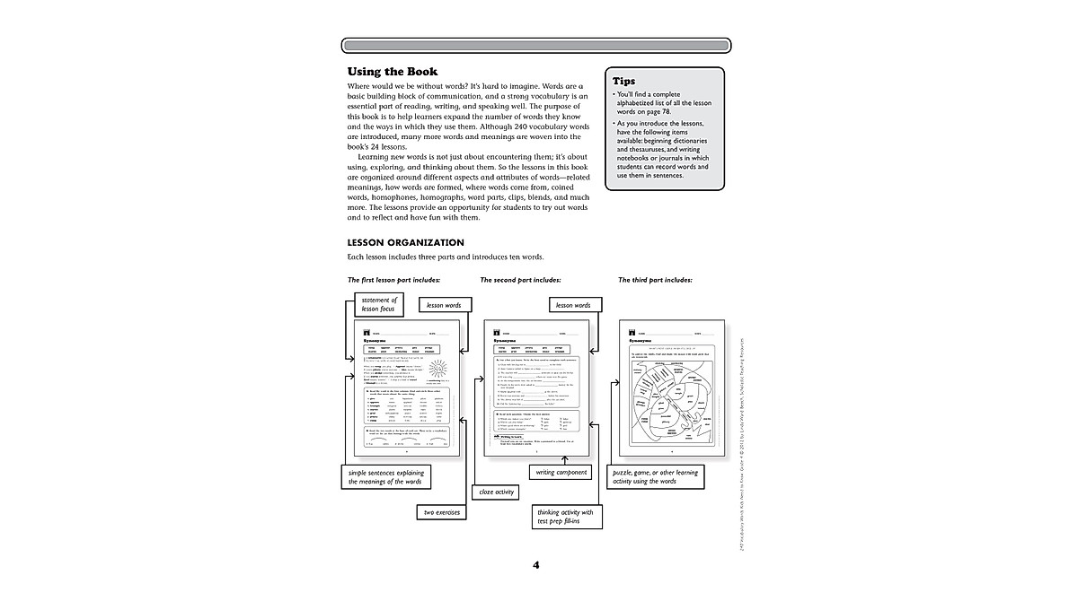 Vocabulary Workbook for Grade 4 - Fun Reproducible Packets to Boost Word Power