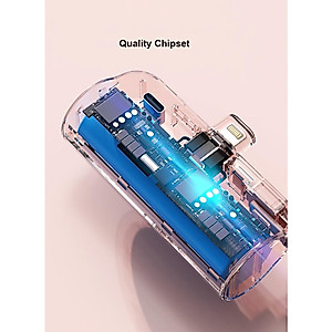 COMPAZZ Mini Portable Charger Power Bank for iPhone, with USB C Cable. Fast Charging Battery Pack Charger Portable Emergency Phone Charger. Travel Essentials Portable Phone Charger 5000mAh Powerbank.