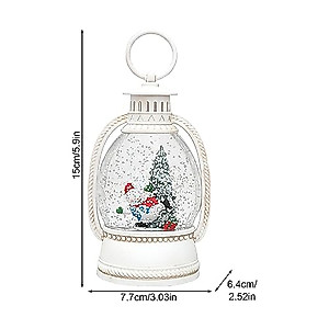 Snow Scene Lamp - Christmas Lanterns Snow Globes,Built-in Light-up Design Christmas Lanterns, Snowman Christmas Decorations for Children Gifts Buogint