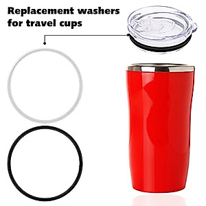 DanziX 10 Pcs Replacement Gasket Compatible with Contigo Snapseal Byron Travel Mug 16oz & 20oz,Leak-Proof Rubber Seals Lid Gaskets Replacement for Contigo Mugs (Black&White)