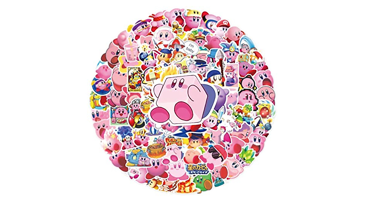 100Pcs Cute Cartoon Kirby Stickers for All Ages