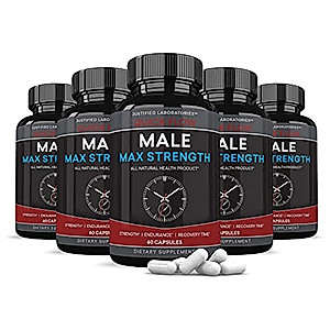 (5 Pack) Quick Flow Male Max Strength 742MG All Natural Advanced Men's Heath Formula 300 Capsules