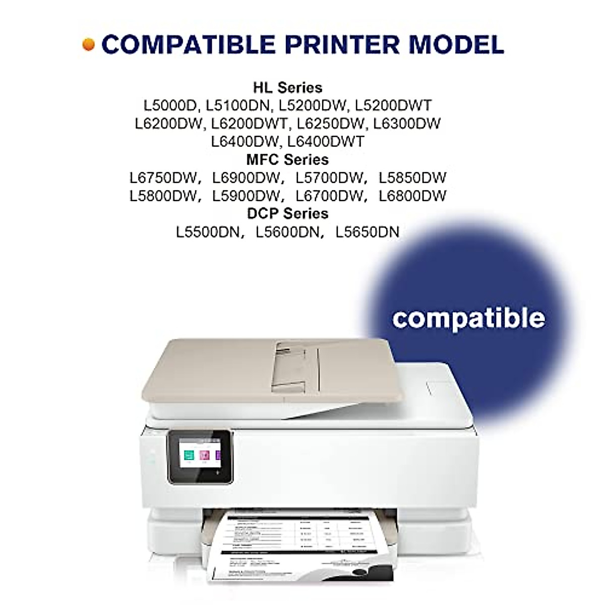 TN-850 Brother Toner Cartridge High Yield Replacement for TN850 TN-850 TN-820 TN820 Brother Toner Cartridge to Use with HL-L6200DW MFC-L5850DW HL-L5200DW MFC-L5900DW HL-L6400DW MFC-L5800DW (2 Black)