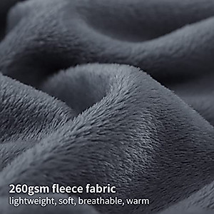 RUIKASI Comfy Wearable Blanket with Sleeves - Soft Fleece Snuggle Blanket with Arms for Women Men Adult, Cozy Warm Fuzzy Flannel Blanket with Foot Pocket for Bed Couch Sofa Winter Gift, Grey