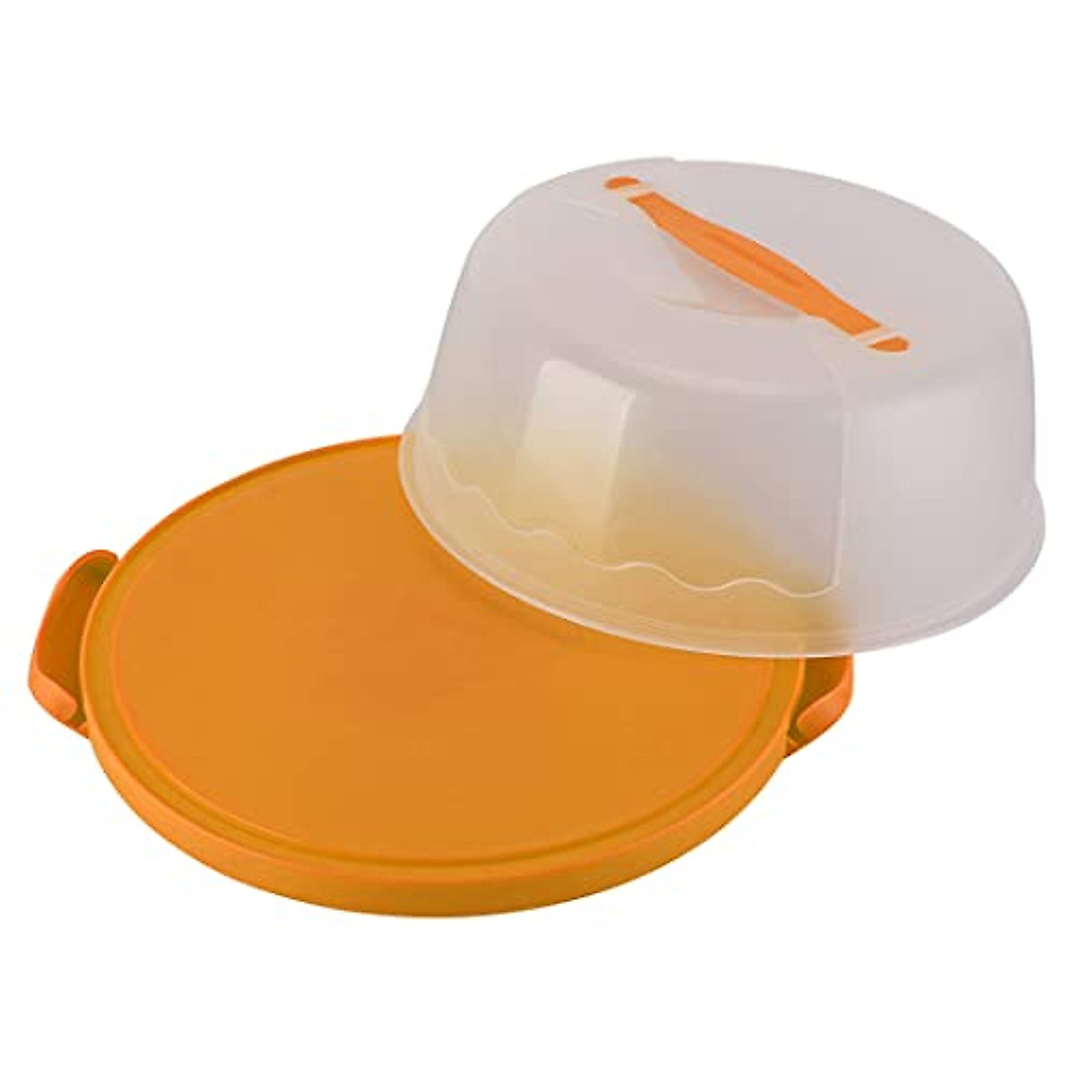 KUYYFDS Portable Cake and Cupcake Carrier/Storage Container,10.4 Diameter, Translucent Dome, for Transporting Cakes, Cupcakes, Pies, or Other Desserts Purple Cake Carriers