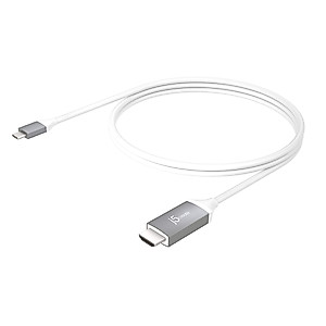 j5create USB Type C to 4K@60Hz HDMI 6ft Cable with HDMI ATC Certificate,Compatible with Thunderbolt 3/4, MacBook Pro/Air, iPad Pro, iPad Air 4, ChromeBook and More (JCC153G)