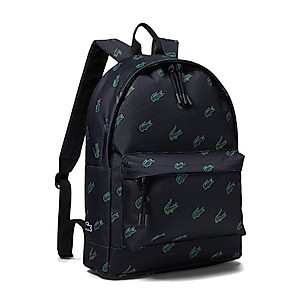 Lacoste Lightweight Nylon Backpack, Noir Samui Neva Farine