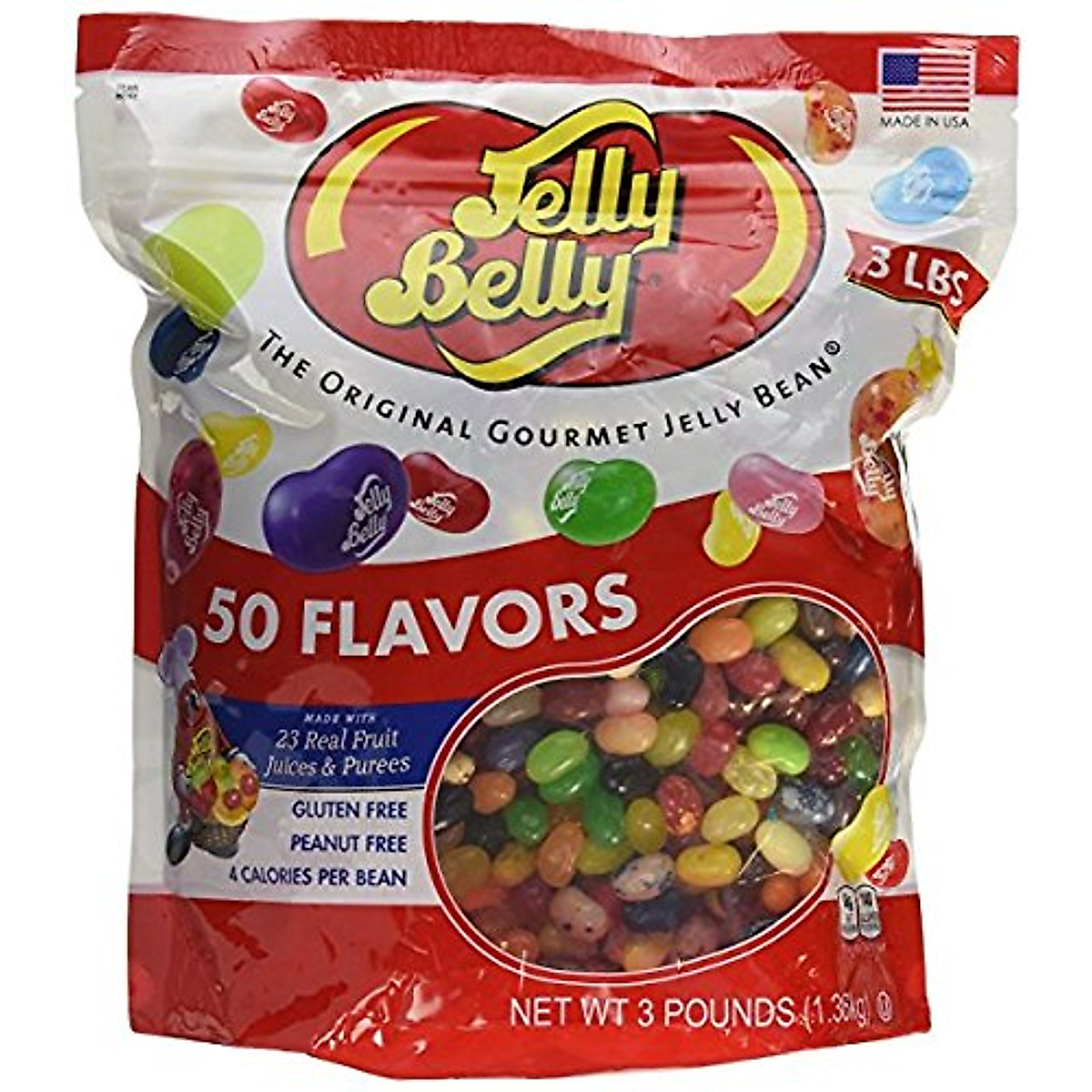 Jelly Belly 3 Pound Bag - 50 Flavors - Kosher Certified (Pack of 1)