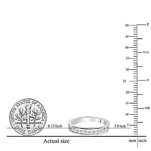 Dazzlingrock Collection 0.75 Carat (ctw) Princess White Diamond Wedding Stackable Band for Women in 14K White Gold, Size 8