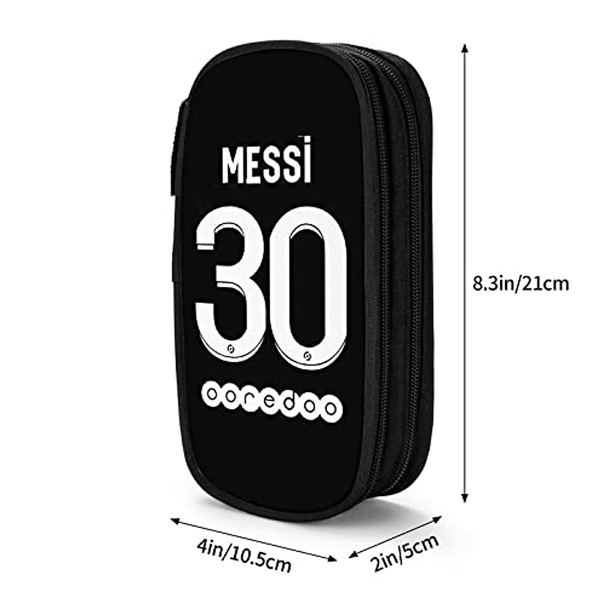 Lionel Paris PSG #30 Messi 2021 Big Capacity Pencil Pen Case for Office College School Large Storage High Capacity Bag Pouch Holder Box