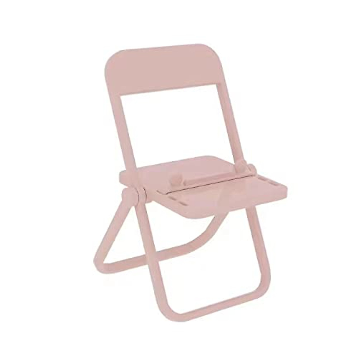 RiTANA 1PC Mini Chair Shape Cell Phone Stand Foldable Universal Candy Color Mobile Phone Holder Multi-Angle Cradle for Desk Tablet Phone (Pink)