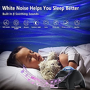 AIRIVO Northern Lights Aurora Projector (Black+ Gold)