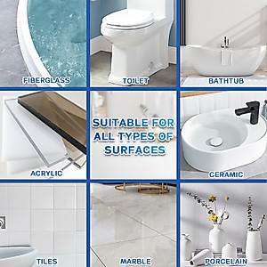 Porcelain Repair Kit, Fiberglass Tub Repair Kit, Tile and Bathtub Repair Kit for Any Cracks Chips, Quickly Repair Resin, Ceramic, Marble Shower Sink, Acrylic Quartz Countertop (White)
