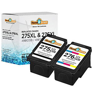 Houseoftoners Remanufactured Ink Cartridge Replacement for Canon PG-275XL 275 XL CL-276XL 276 XL for PIXMA TS3520 TS3522 TR4720 (1 Black, 1 Color)