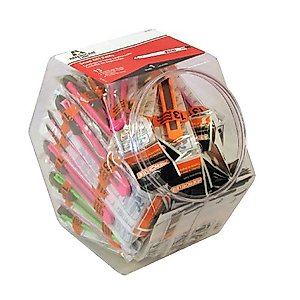 American Line 13-Point 9mm Plastic Neon Snap-Off Knives with Display Jar - 75-Pack - Retractable, Lockable and Individually Wrapped - 65-0455