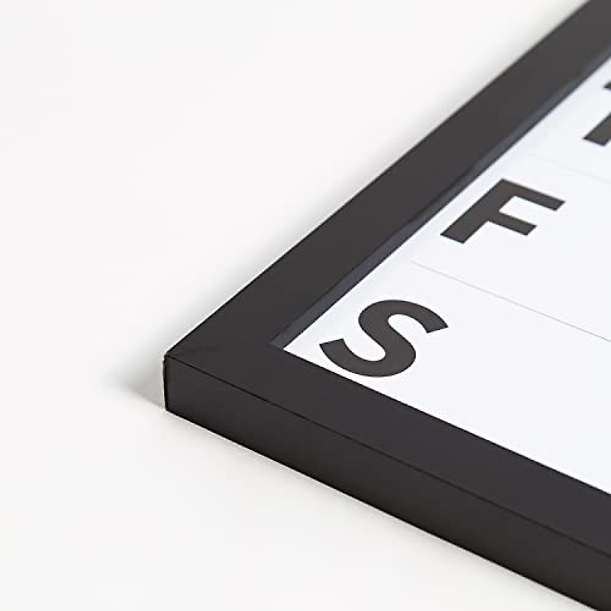 U Brands Framed Magnetic Weekly Calendar Dry Erase Board, Office Supplies, Black Frame, with Marker, Magnet, 11” x 18”