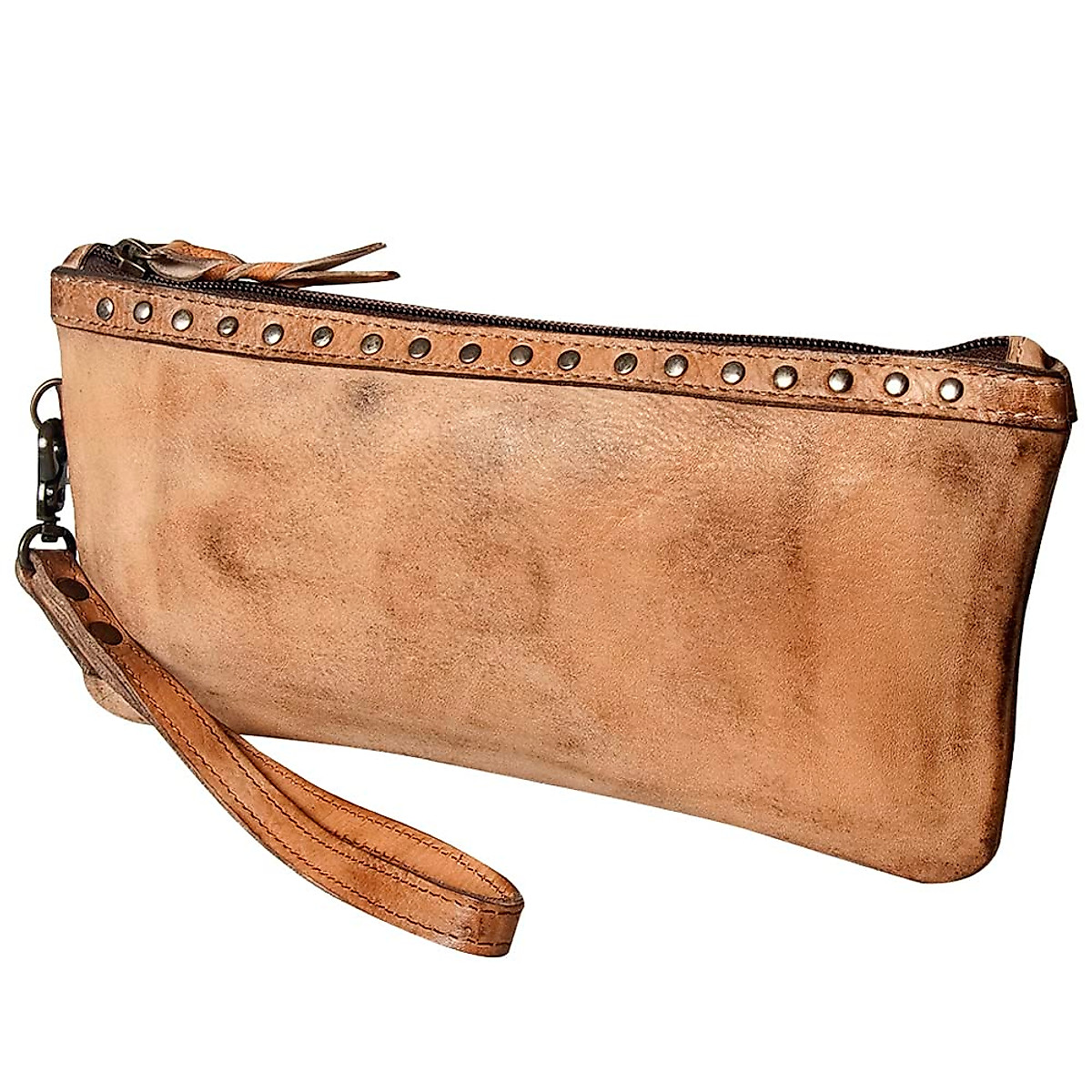 Never Mind Full Grain Leather Wristlet - Nmbg101 | Wristlet | Clutch | Leather Wristlet | Clutch Purse | Wristlet Wallet | Leather Pouch | Women's Wristlet Handbags