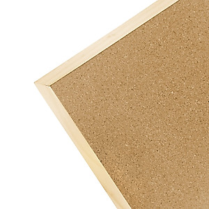 14.6 inches x 11 inches Frame Cork Board for Bulletin Board, Home Decor, Office, School, Message Board and Include Installation kit, Push pins.