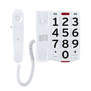 Home Intuition Big Button Corded Phone for Hearing and Visually Impaired Telephone for Seniors with Extra Loud Ringer