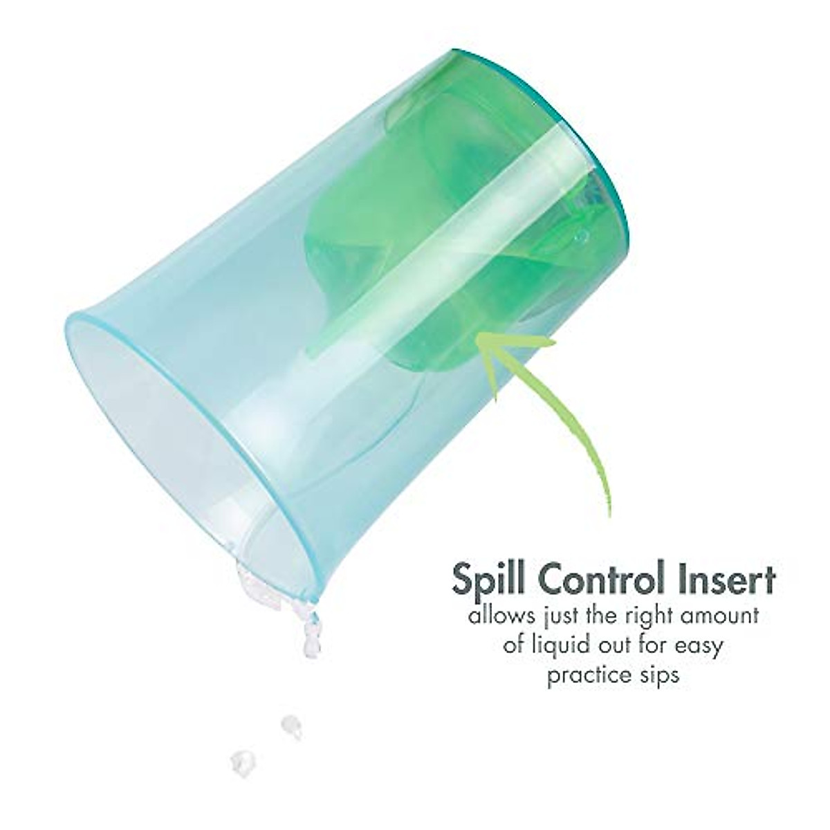 The First Years My First Open Cup — 2 Cups in 1 — Open Baby Cup with Removable Spill Control Insert — Training Cups for Transition to Toddler Cups — Ages 12 Months and Up — 2 Count