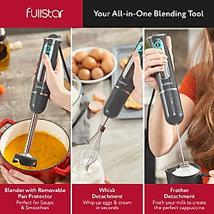 Immersion Blender Set, Hand Blender Electric, Immersion Blender Handheld, 9-Speed, 500W Handheld Blender - Hand Blenders Immersion, Hand Mixer Electric Blenders, Smoothie Blender (3-in-1, Gray)