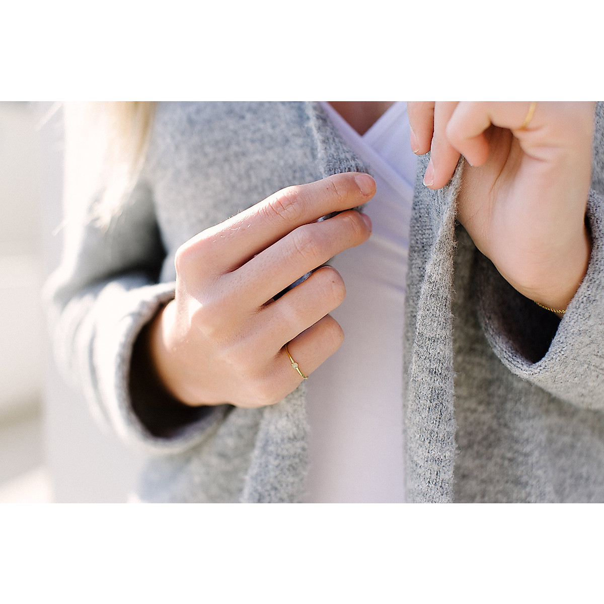 Honeycat Green Jade Point Crystal Ring in 18k Gold Plate | Minimalist, Delicate Jewelry (Gold, 8)